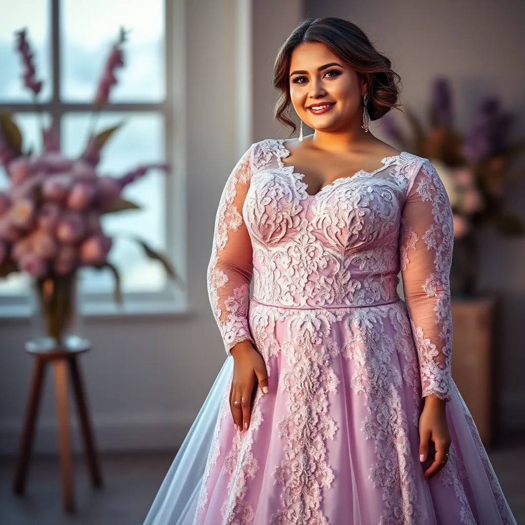Stylish Plus Size Lilac Wedding Dresses for Every Bride
